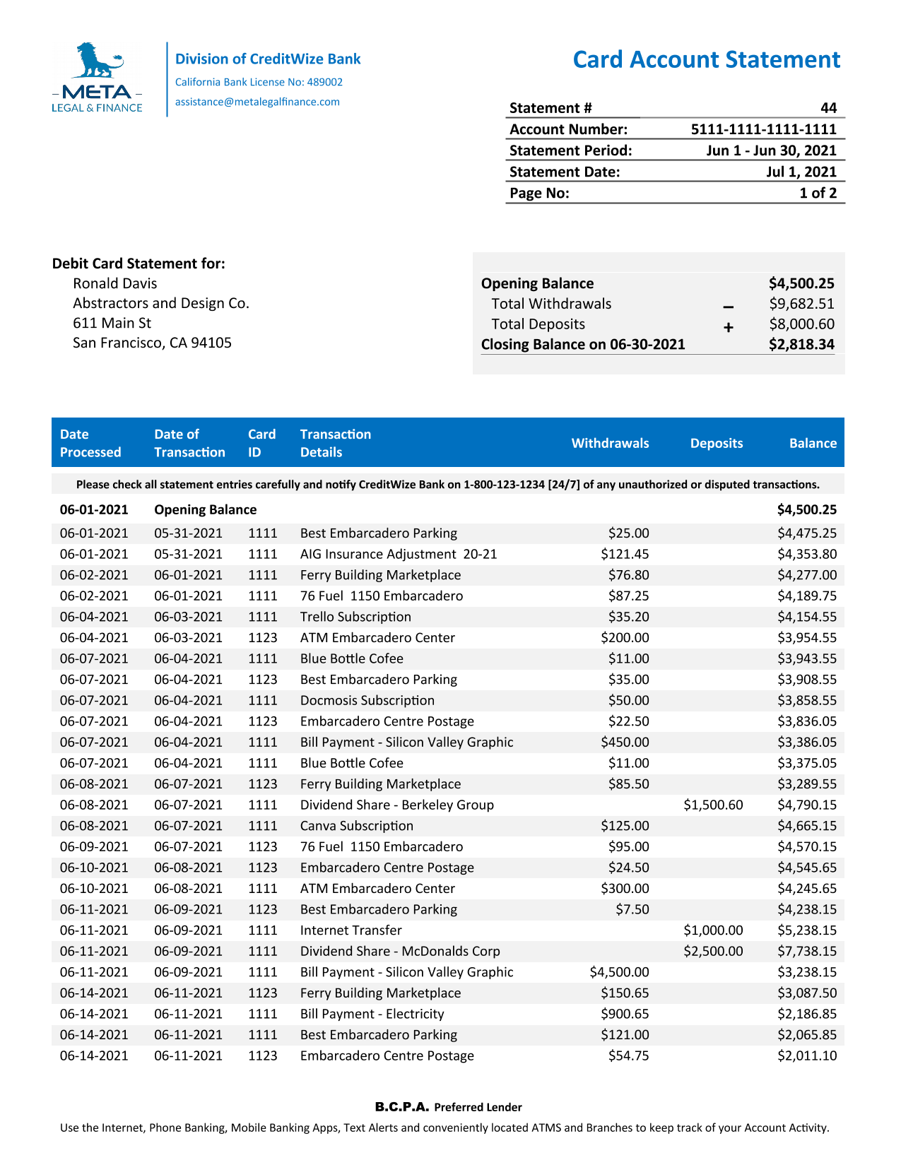 Account Statement Account Statement