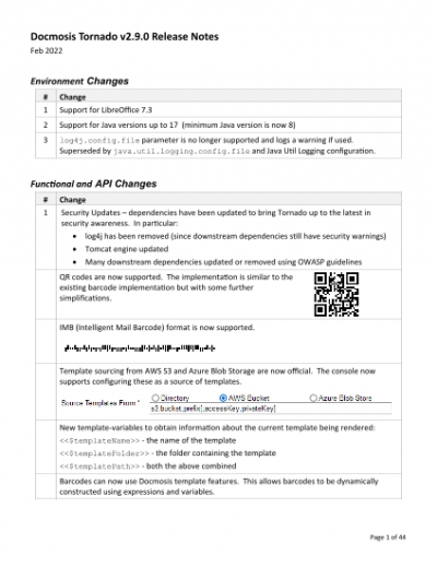 Tornado (v2.9.0) - Release Notes