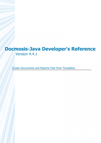 Docmosis-Java (v4.4.1) - Developer Reference