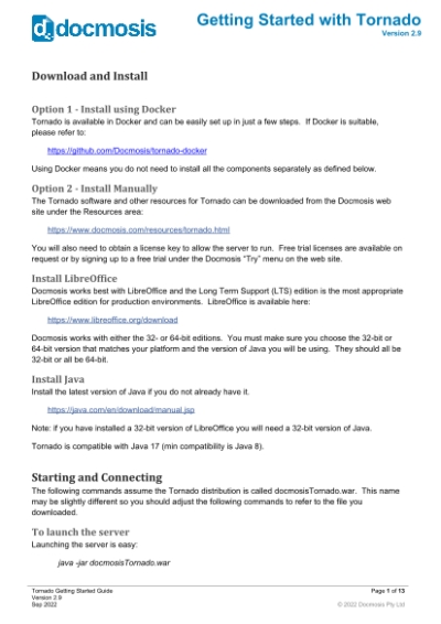 Tornado (v2.9.3) - Getting Started Guide