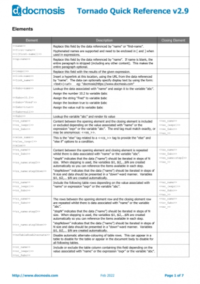 Tornado (v2.9.0) - Quick Reference