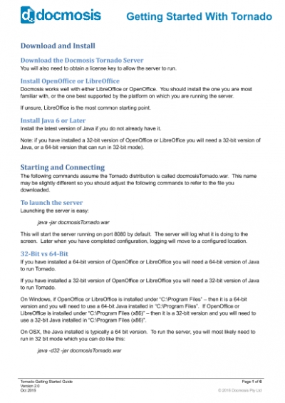 Tornado (v2.2) - Getting Started Guide