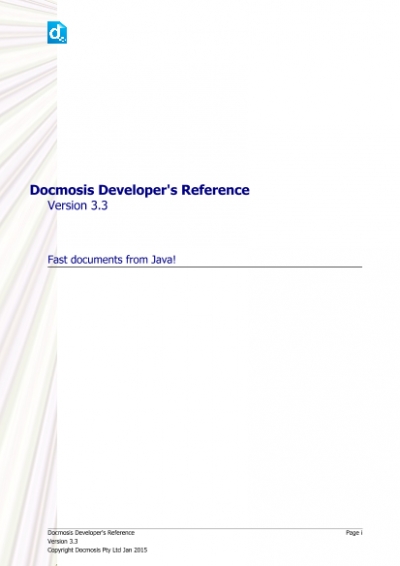 Docmosis-Java (v3.3.0) - Developer Reference