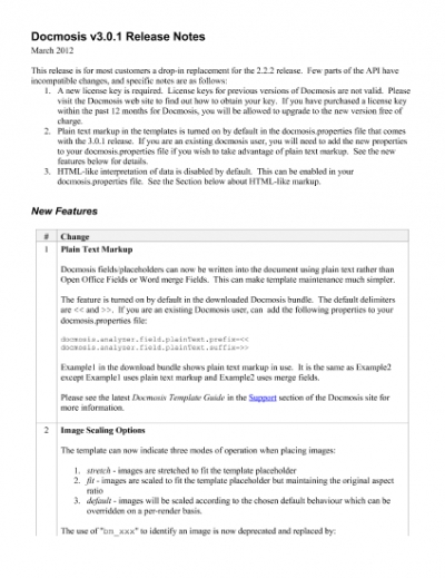 Docmosis-Java (v3.0.1) - Release Notes